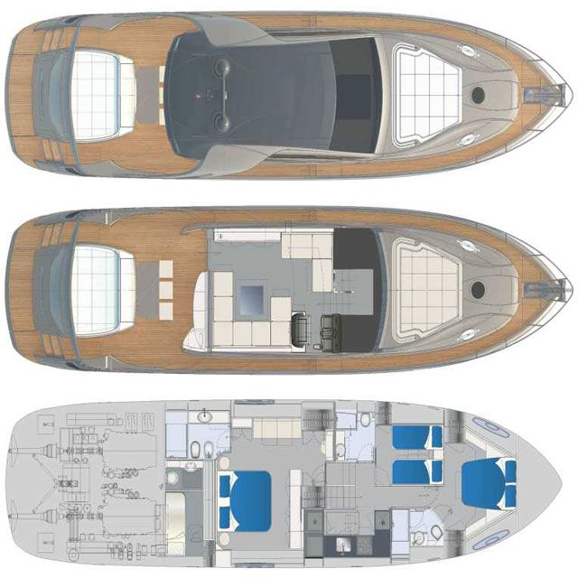 layout Pershing 70 – Ita Yachts Canada
