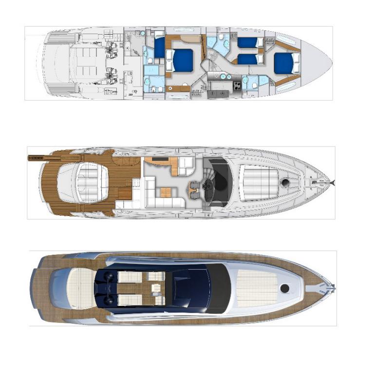 Layout Pershing 74 – Ita Yachts Canada