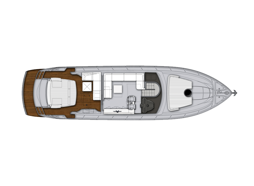 layout Pershing 62 main deck – Ita Yachts Canada