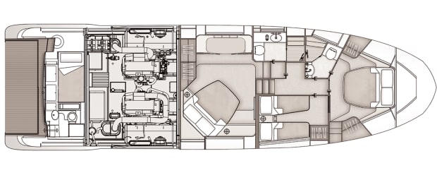 layout azimut 55 fly lower deck – Ita Yachts Canada