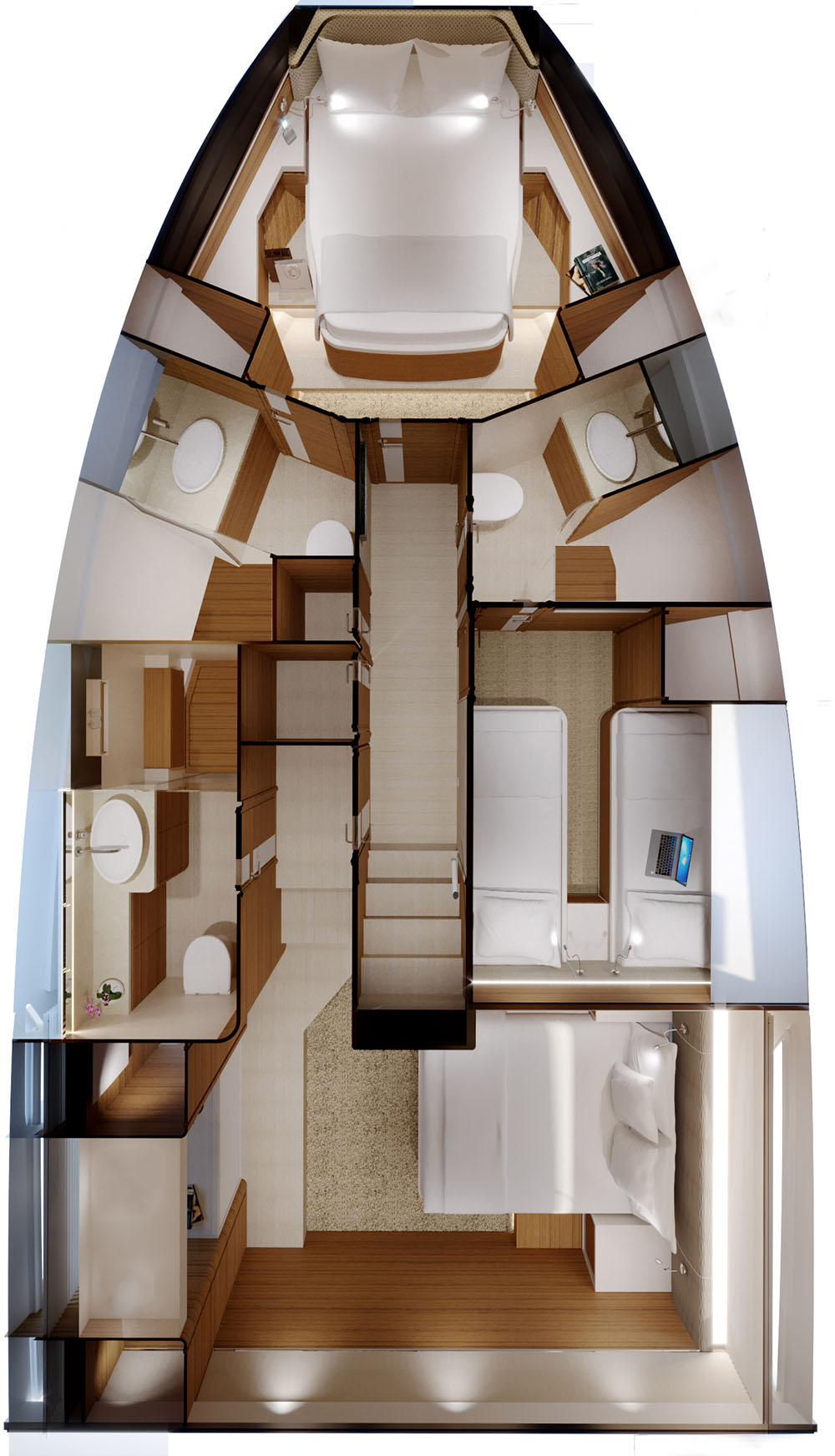 Layout Bertram 61 convertible – Ita Yachts Canada