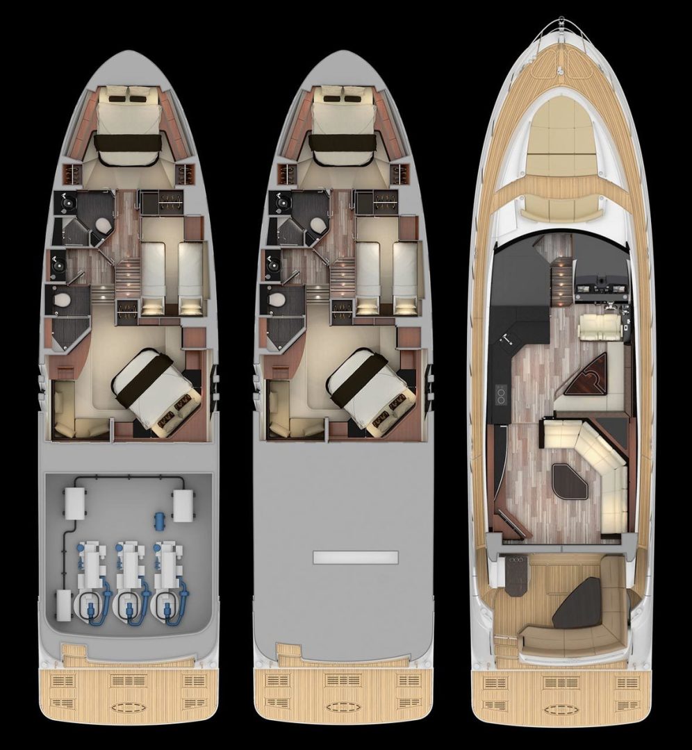 layout Sea Ray L590 Fly – Ita Yachts Canada