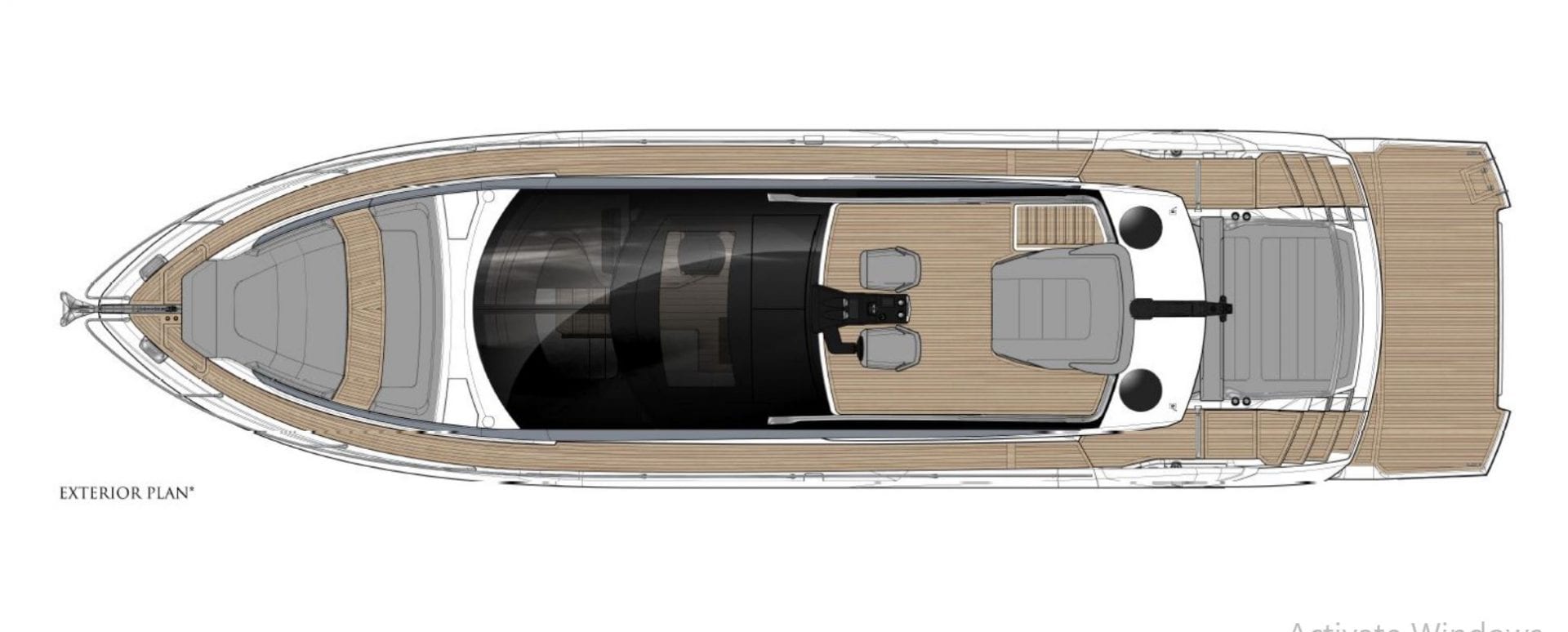 layout sunseeker 65 sport yacht flybridge – Ita Yachts Canada