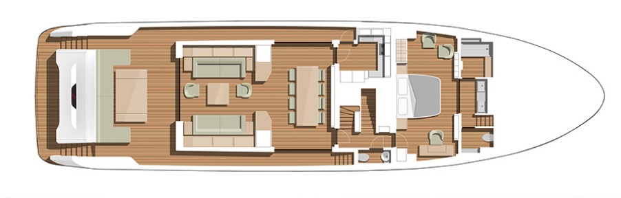 Layout Sirena 88 RPH main Deck plan – Ita Yachts Canada