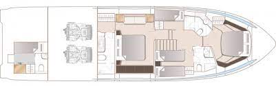 layout Princess Y65 lower deck – Ita Yachts Canada
