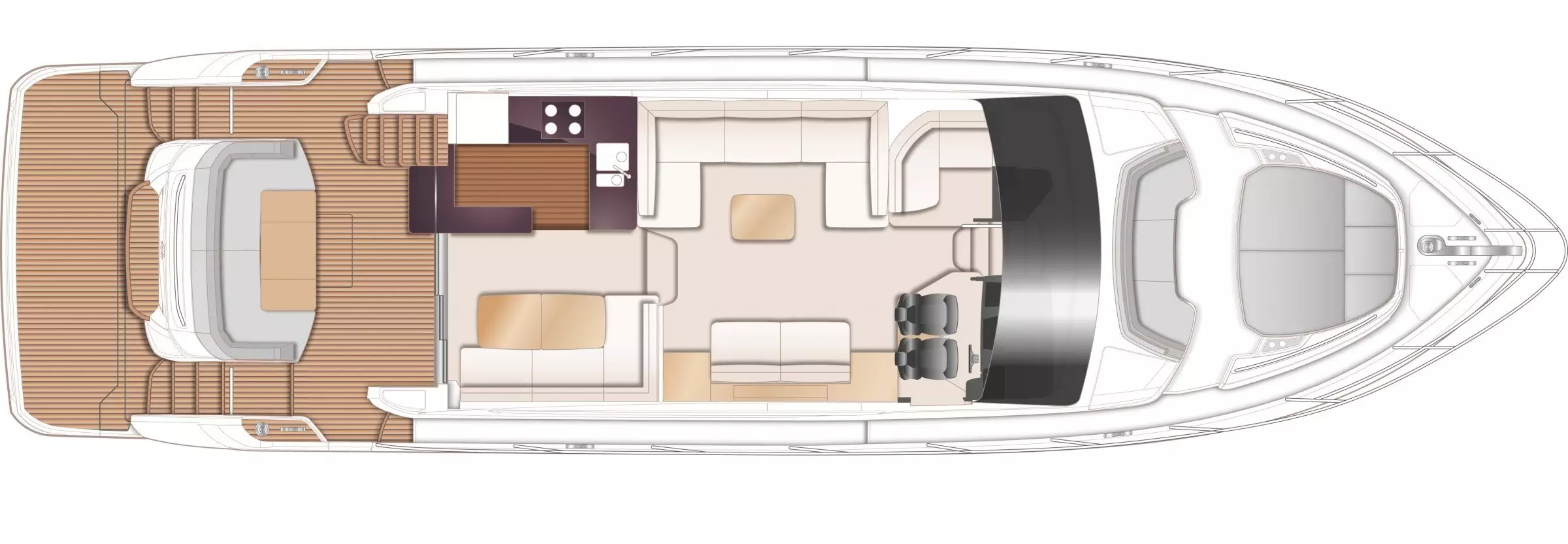 Princess 62 layout main deck – Ita Yachts Canada