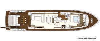 layout Ferretti 960 main deck – Ita Yachts Canada