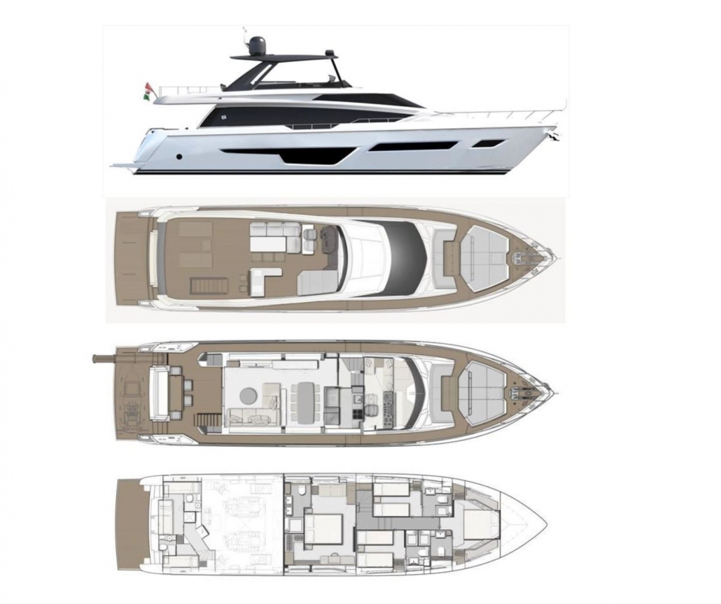 Ferretti 780 Layout – Ita Yachts Canada