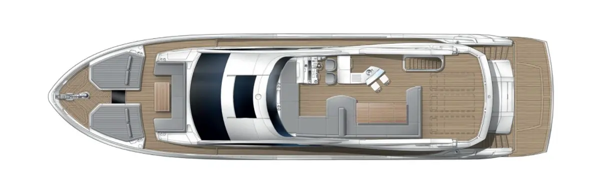 layout Sunseeker 76 Yacht flybridge – Ita Yachts Canada