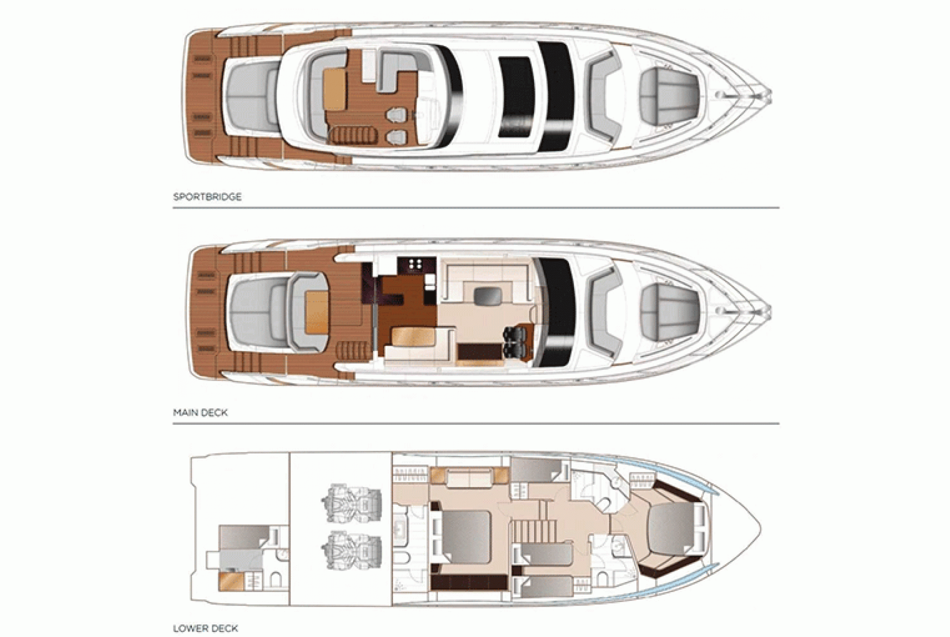 Princess S66 layout – Ita Yachts Canada