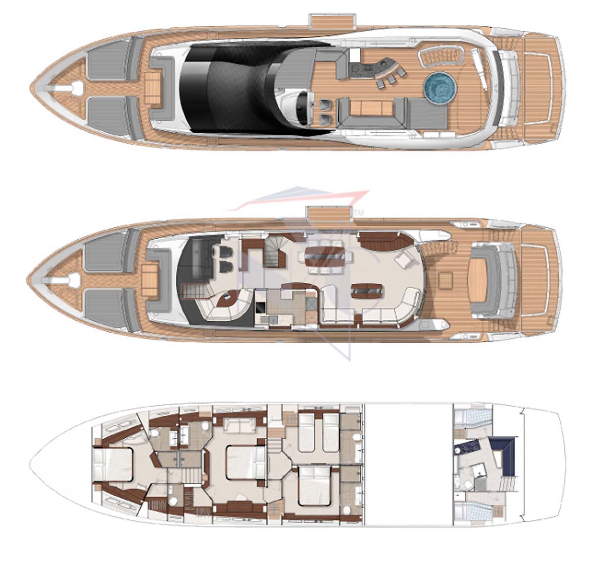 layout Sunseeker 28M diagram – Ita Yachts Canada