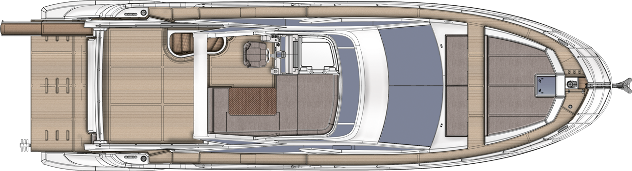 layout Azimut 50 flybridge diagram – Ita Yachts Canada