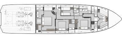 layout Ferretti 860 lower deck diagram – Ita Yachts Canada