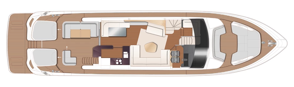 layout Princess S78 main deck – Ita Yachts Canada