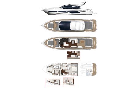 layout Sunseeker Predator 74 – Ita Yachts Canada
