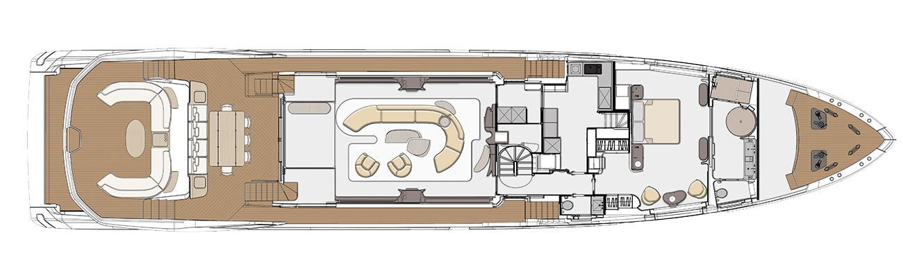 layout Azimut 38M main deck – Ita Yachts Canada