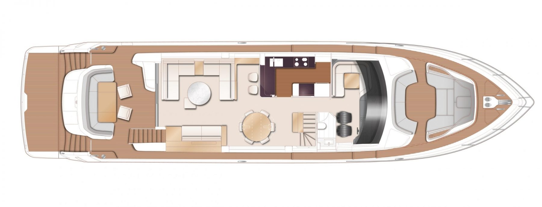 Diagram Princess y85-layout-main-deck – Ita Yachts Canada