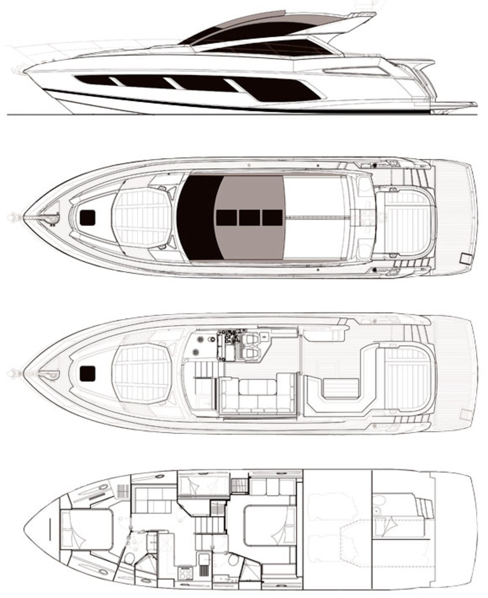 layout sunseeker predator 57 diagram – Ita Yachts Canada