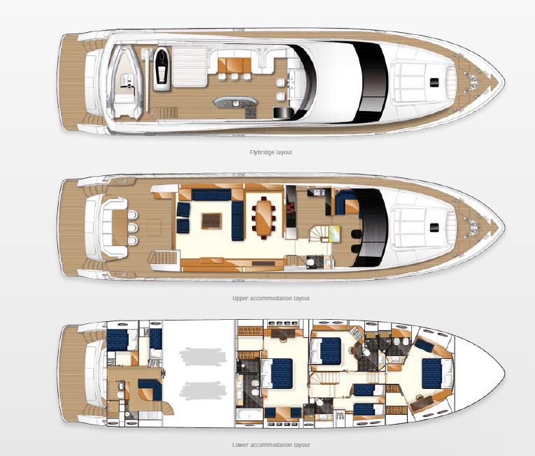 diagram princess 95 layouts – Ita Yachts Canada