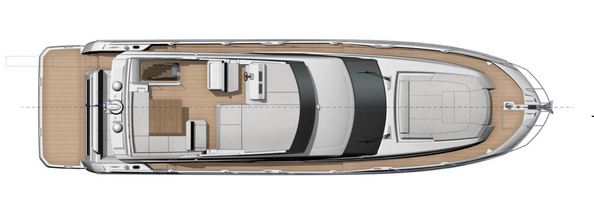 layout prestige 590 flybridge – Ita Yachts Canada