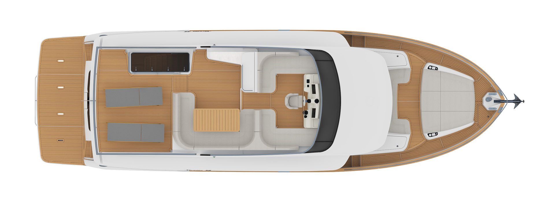 layout Absolute 58 Navetta UpperDeck diagram – Ita Yachts Canada