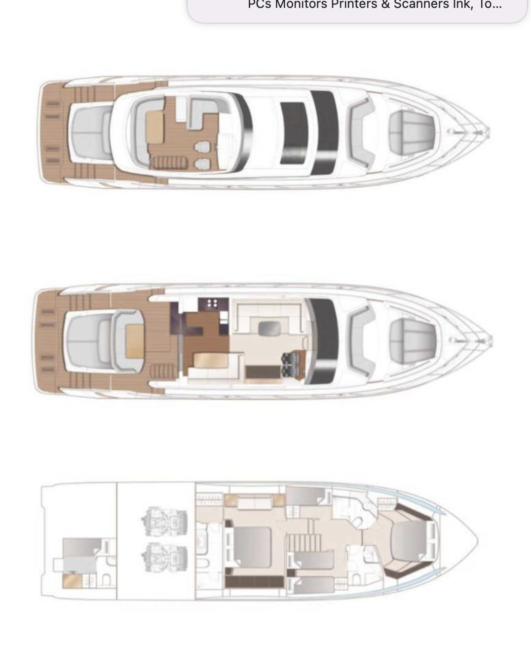 Layout Princess F62 all decks – Ita Yachts Canada