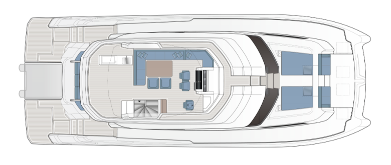 diagram aquila-70-layout flybridge – Ita Yachts Canada