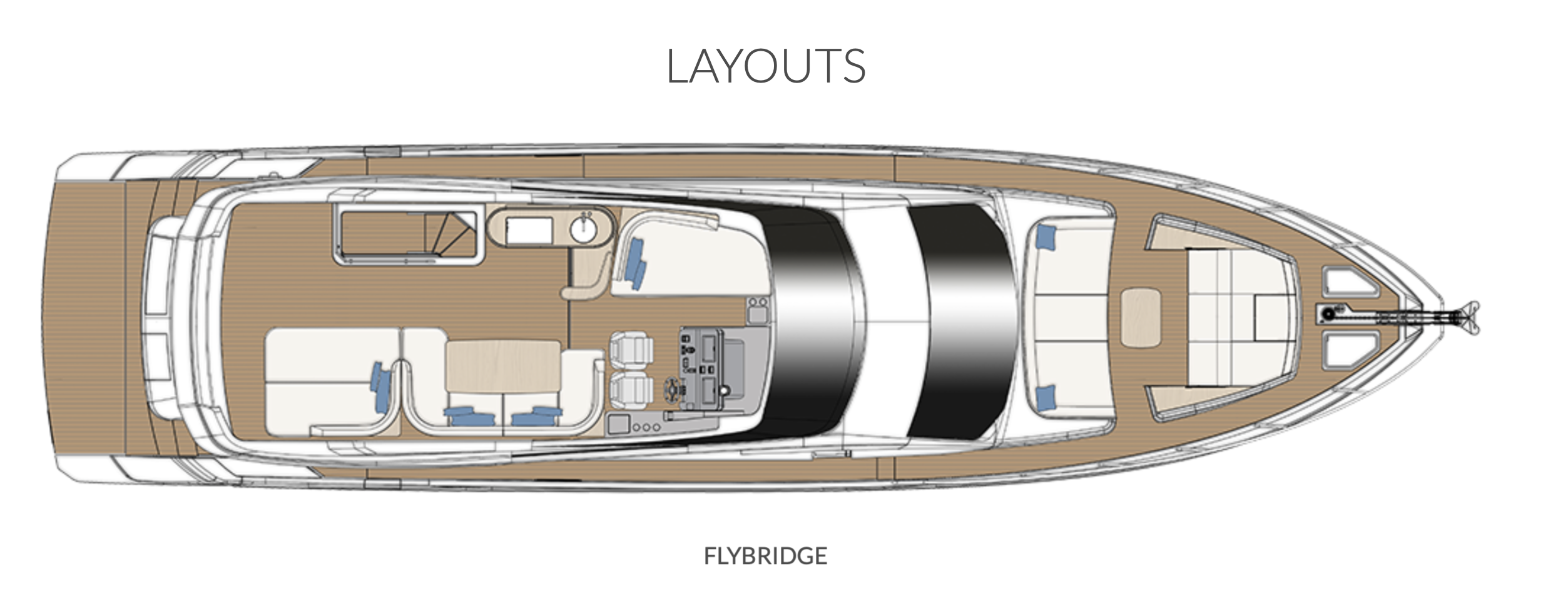 Layout Azimut 68 Flybridge diagram – Ita Yachts Canada