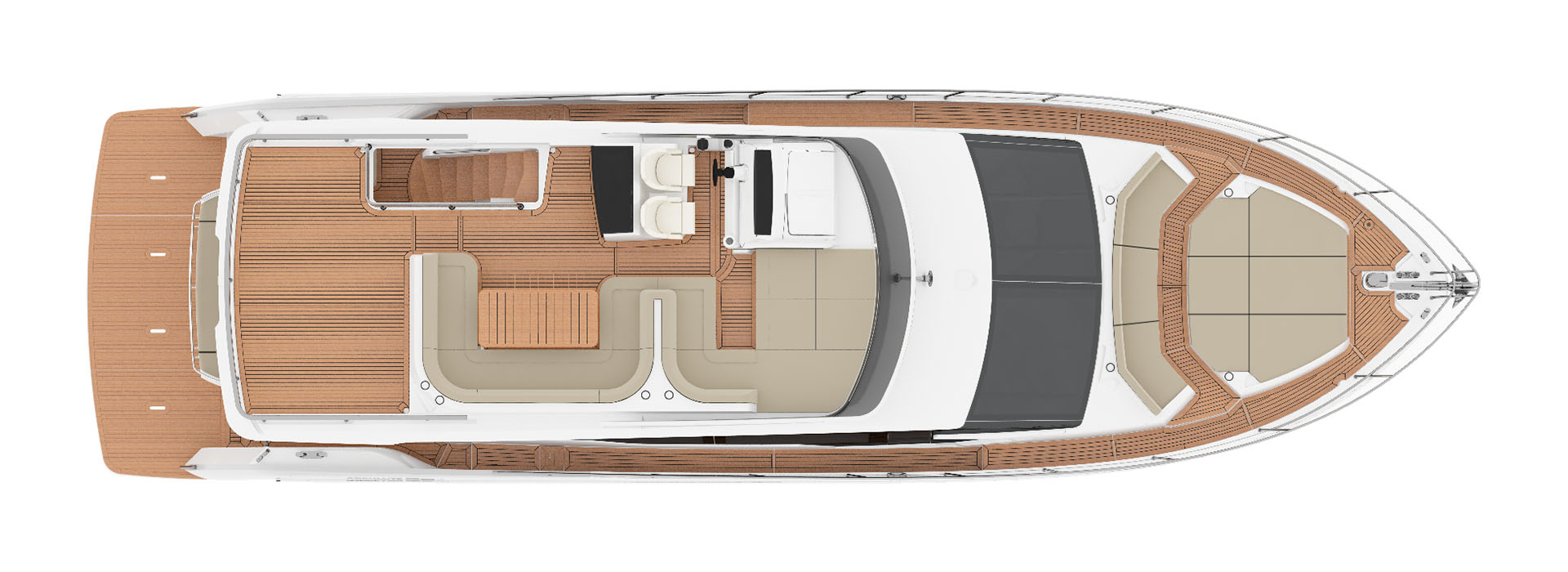 Layout Absolute 58 flybridge deck – Ita Yachts Canada
