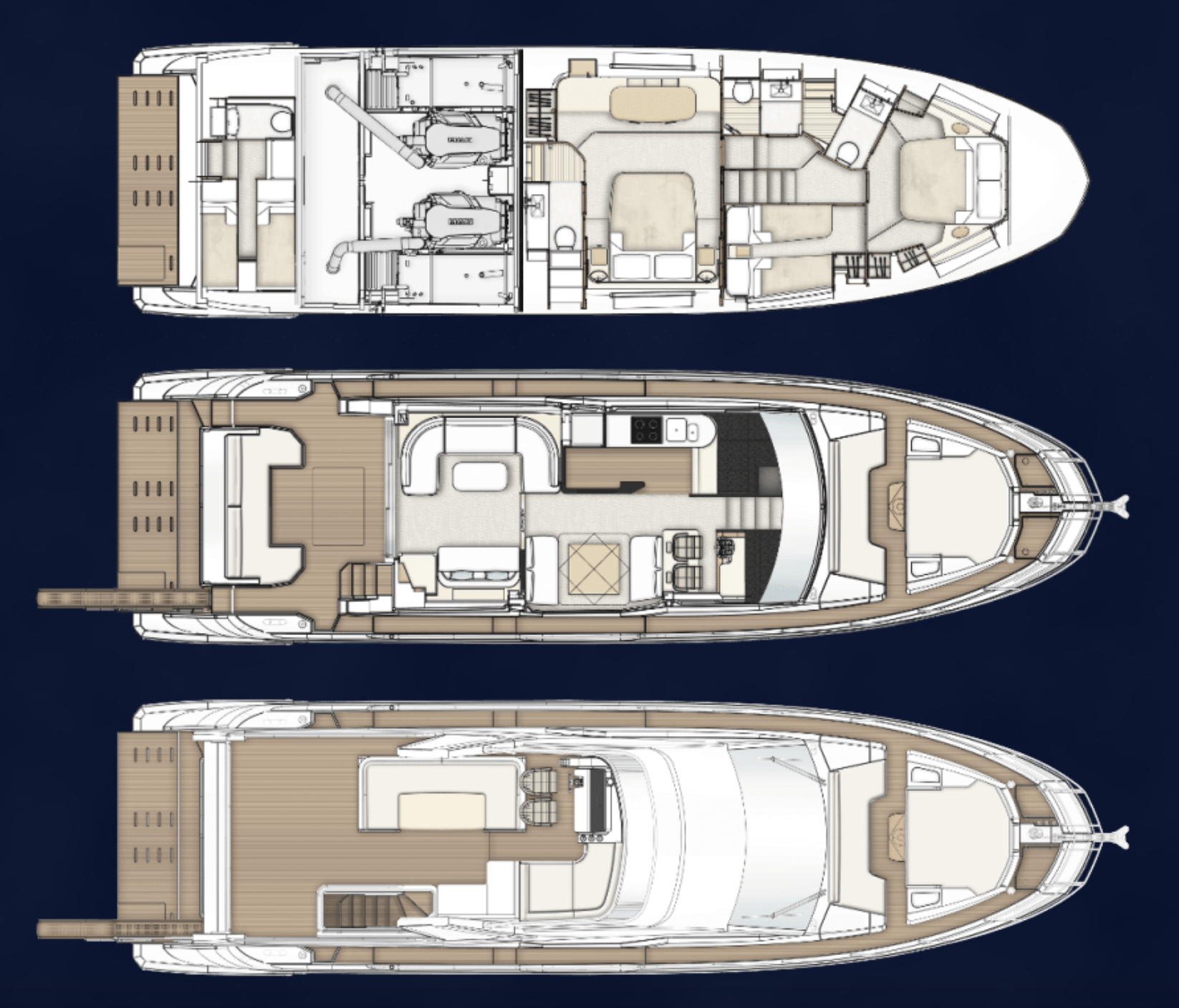 Layout Azimut 60 Fly diagram – Ita Yachts Canada