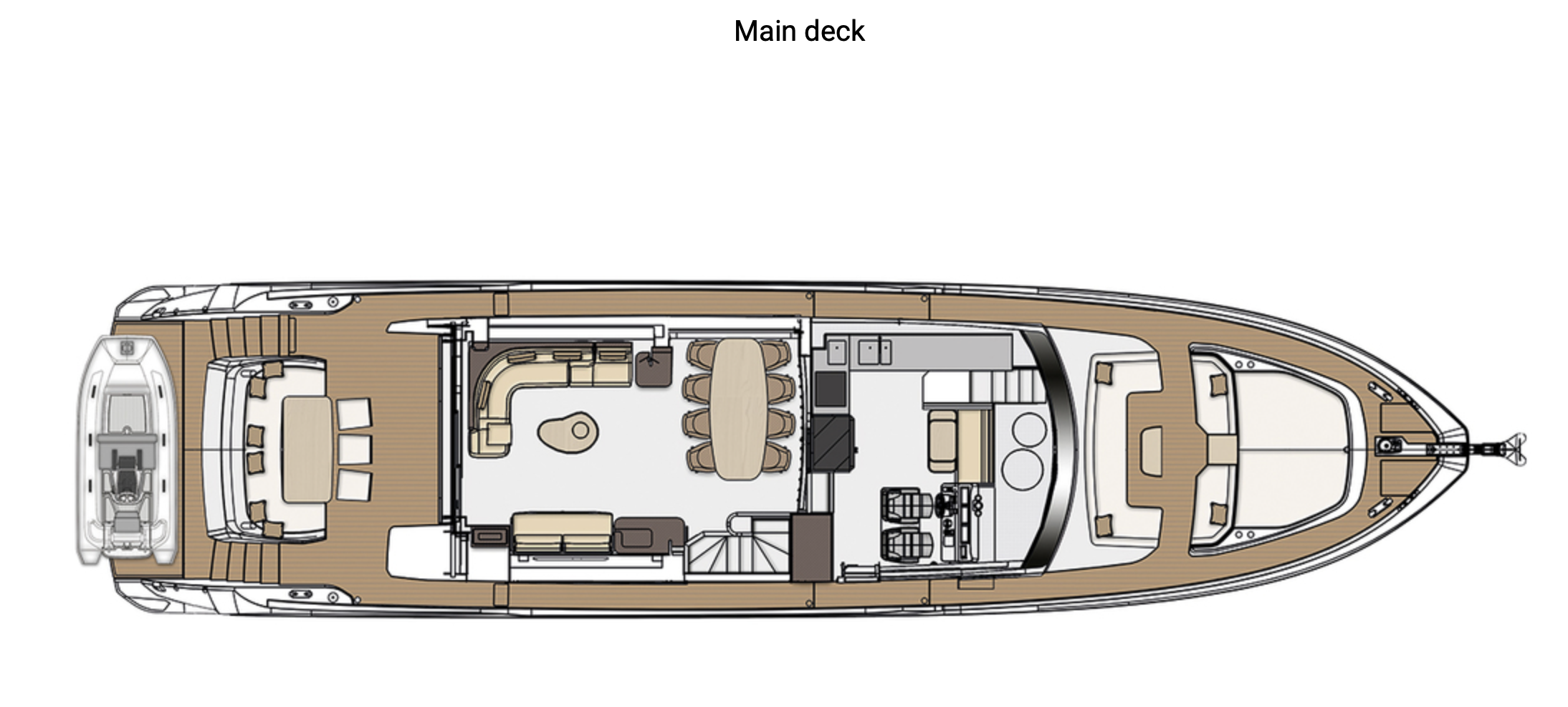 Layout Azimut 78 main deck diagram – Ita Yachts Canada