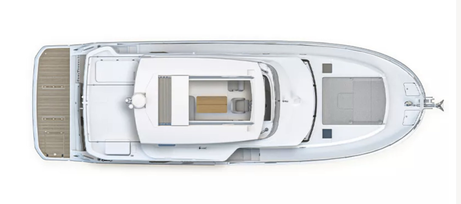 Layout Beneteau Swift TRawler 48 top view deck – Ita Yachts Canada
