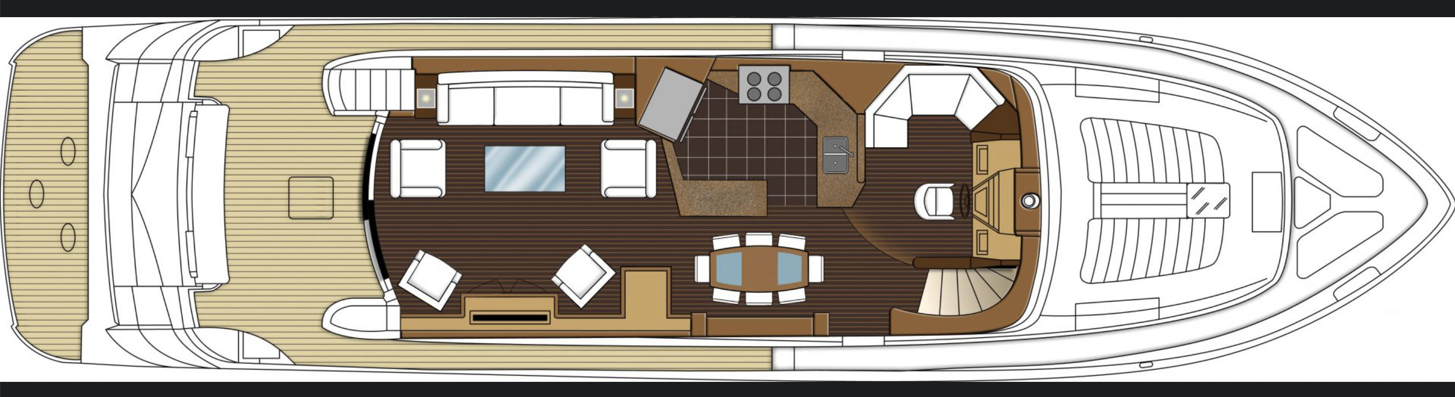 Layout Marquis 720 main deck – Ita Yachts Canada