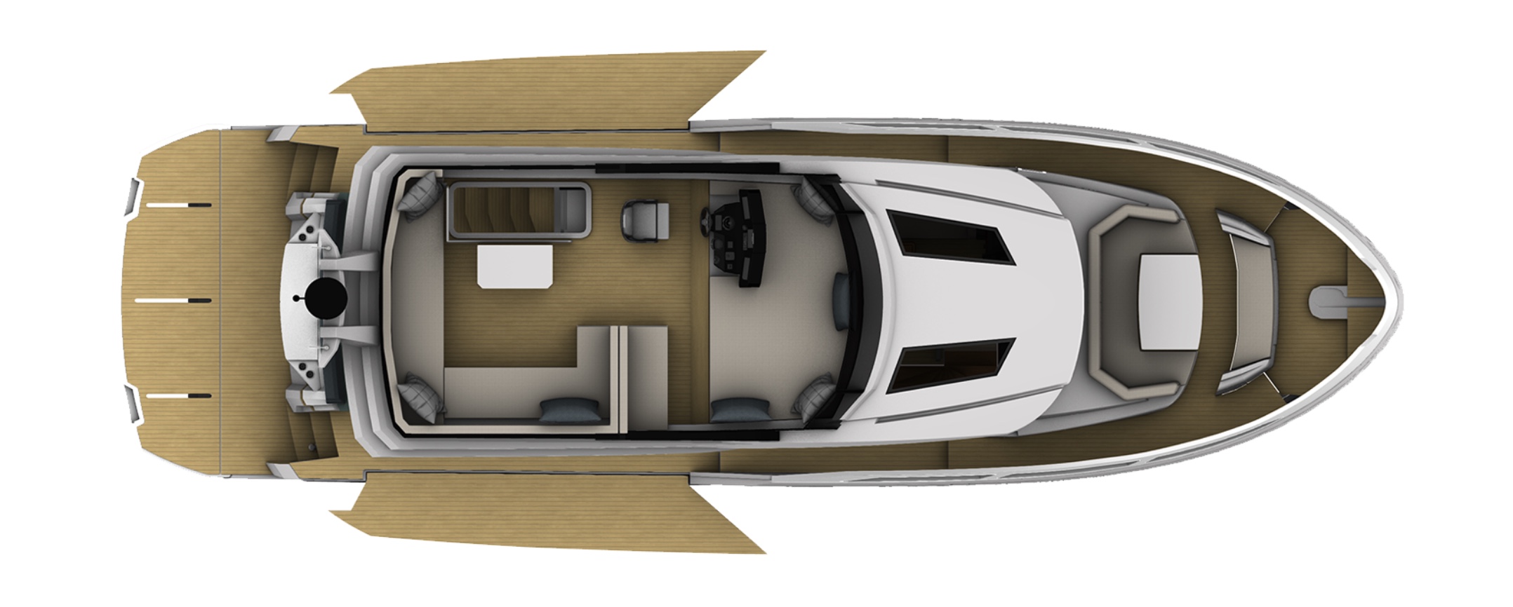 Layout Okean 52 Flybridge deck – Ita Yachts Canada