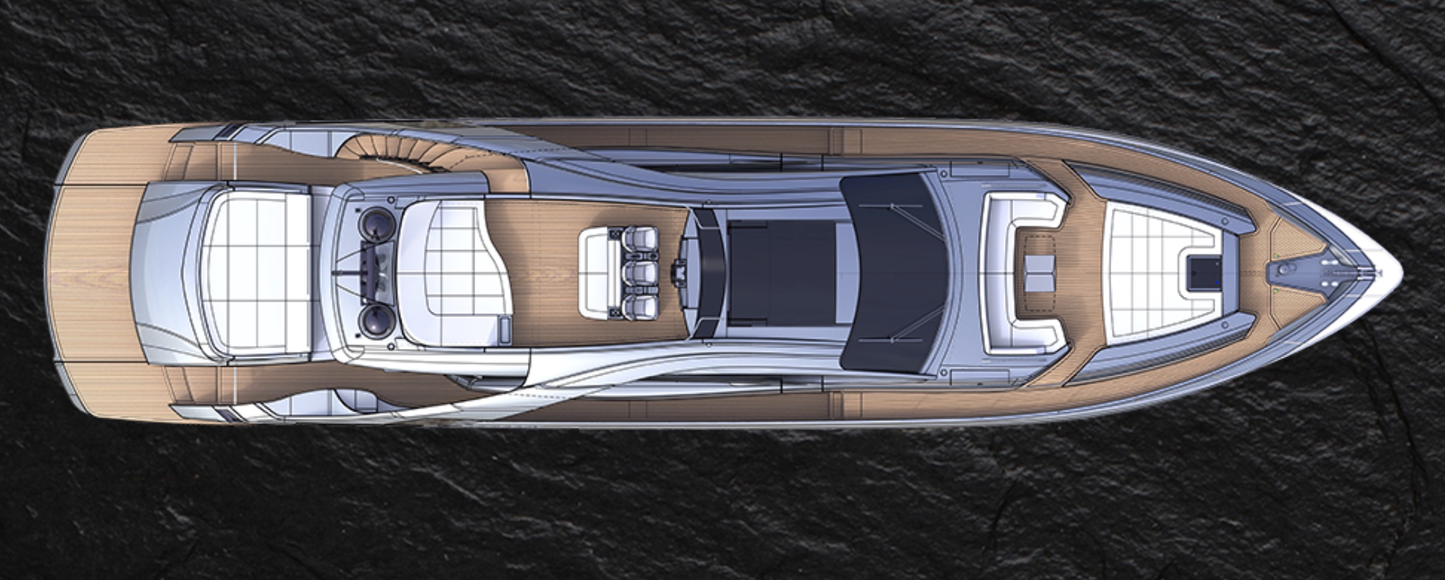 Layout Pershing 8X sun deck – Ita Yachts Canada