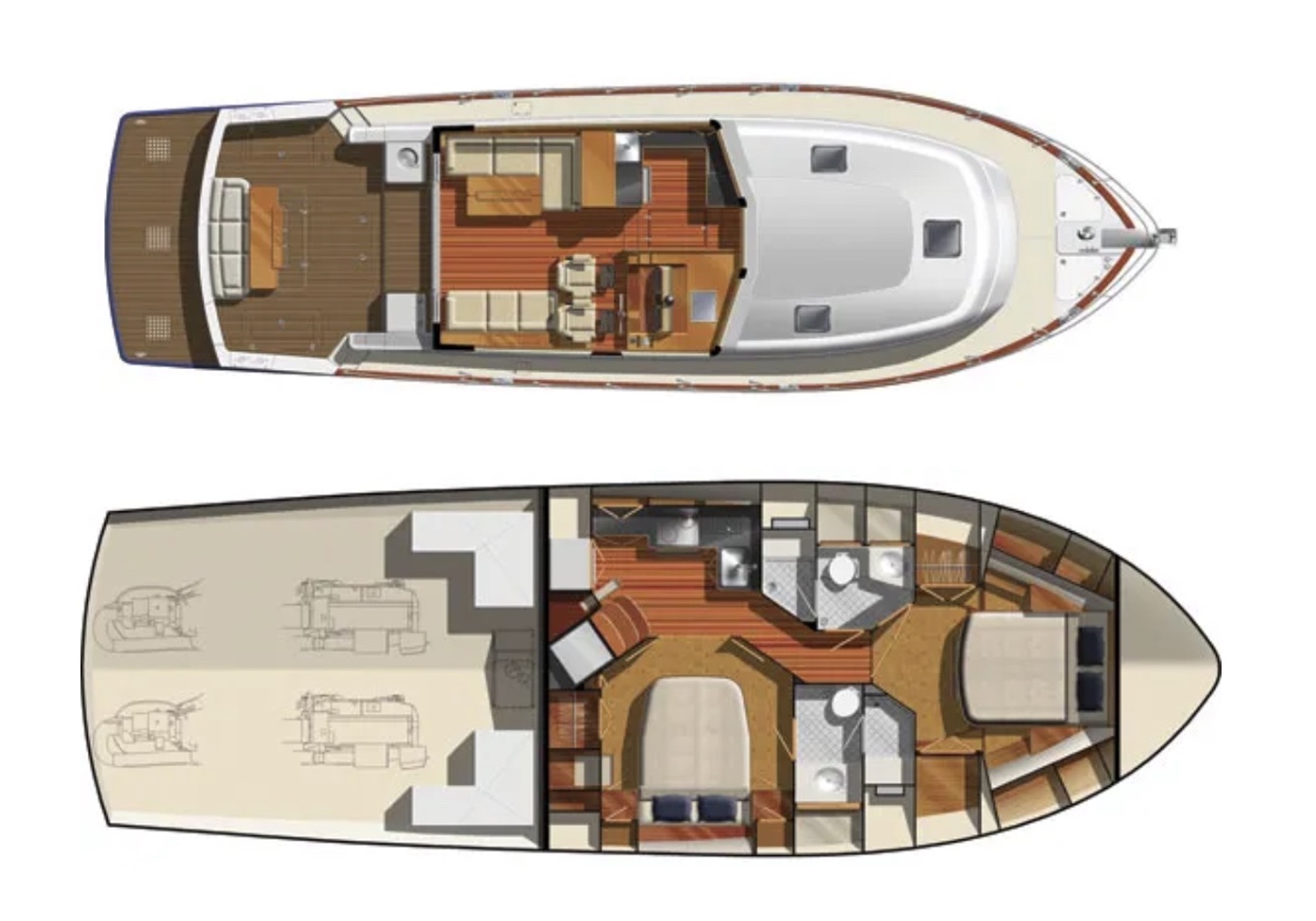 Layout Grand Banks Eastbay 50 – Ita Yachts Canada