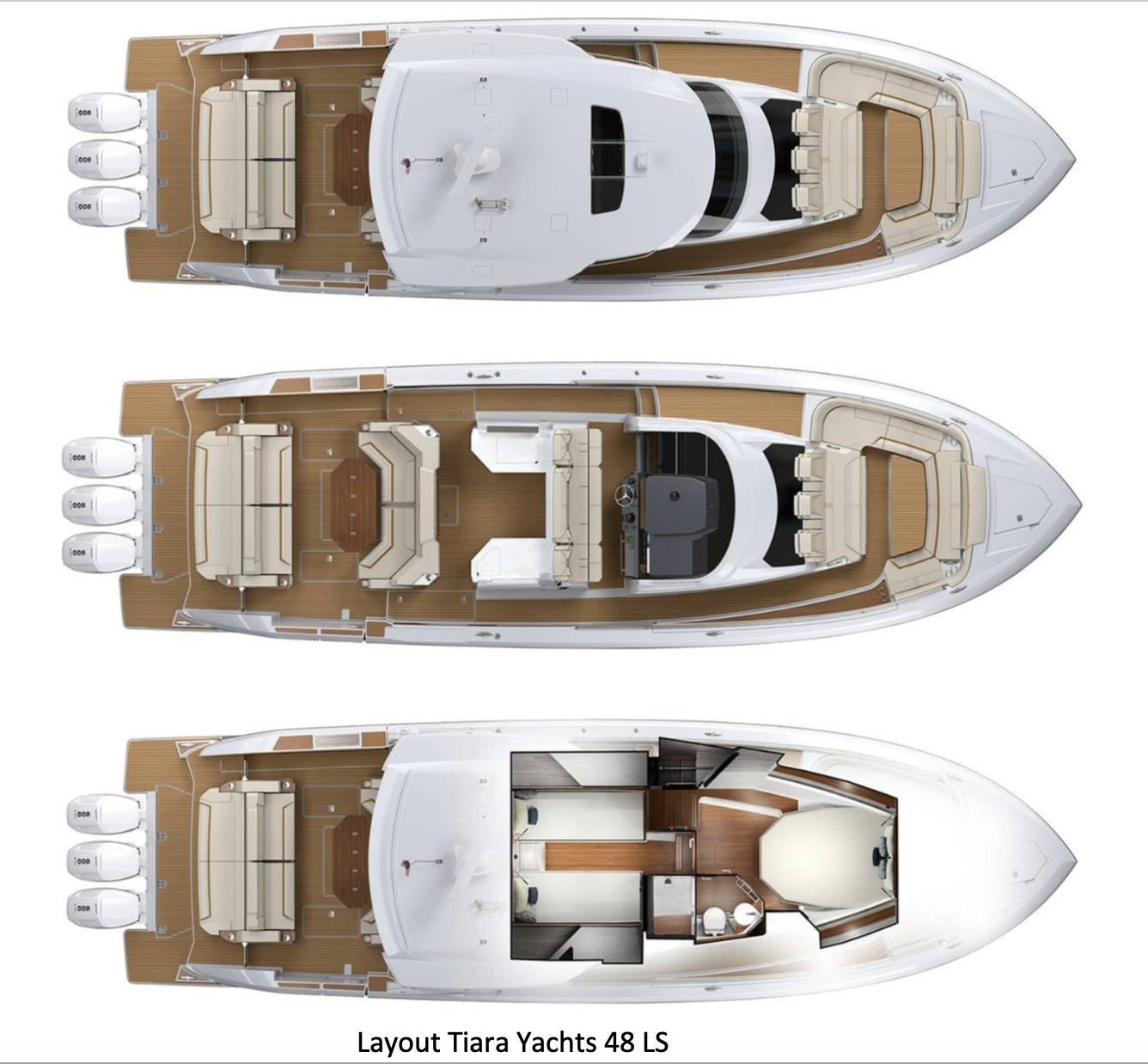 Layout Tiara Yachts 48 LS – Ita Yachts Canada