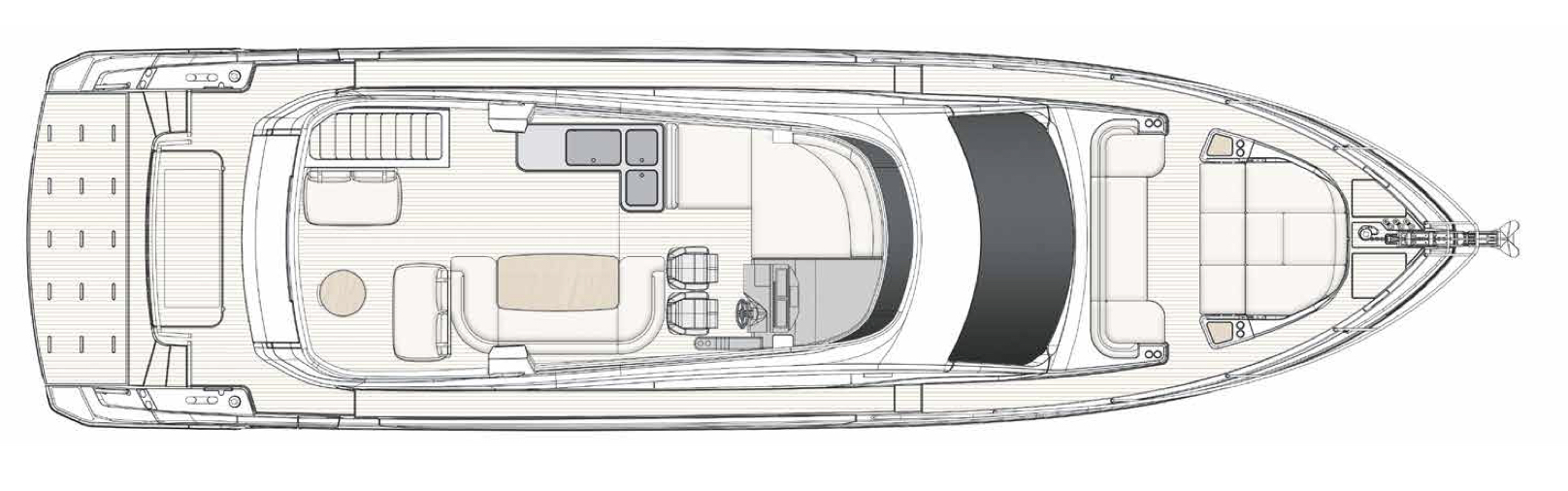 Layout Azimut 62 flybridge deck – Ita Yachts Canada