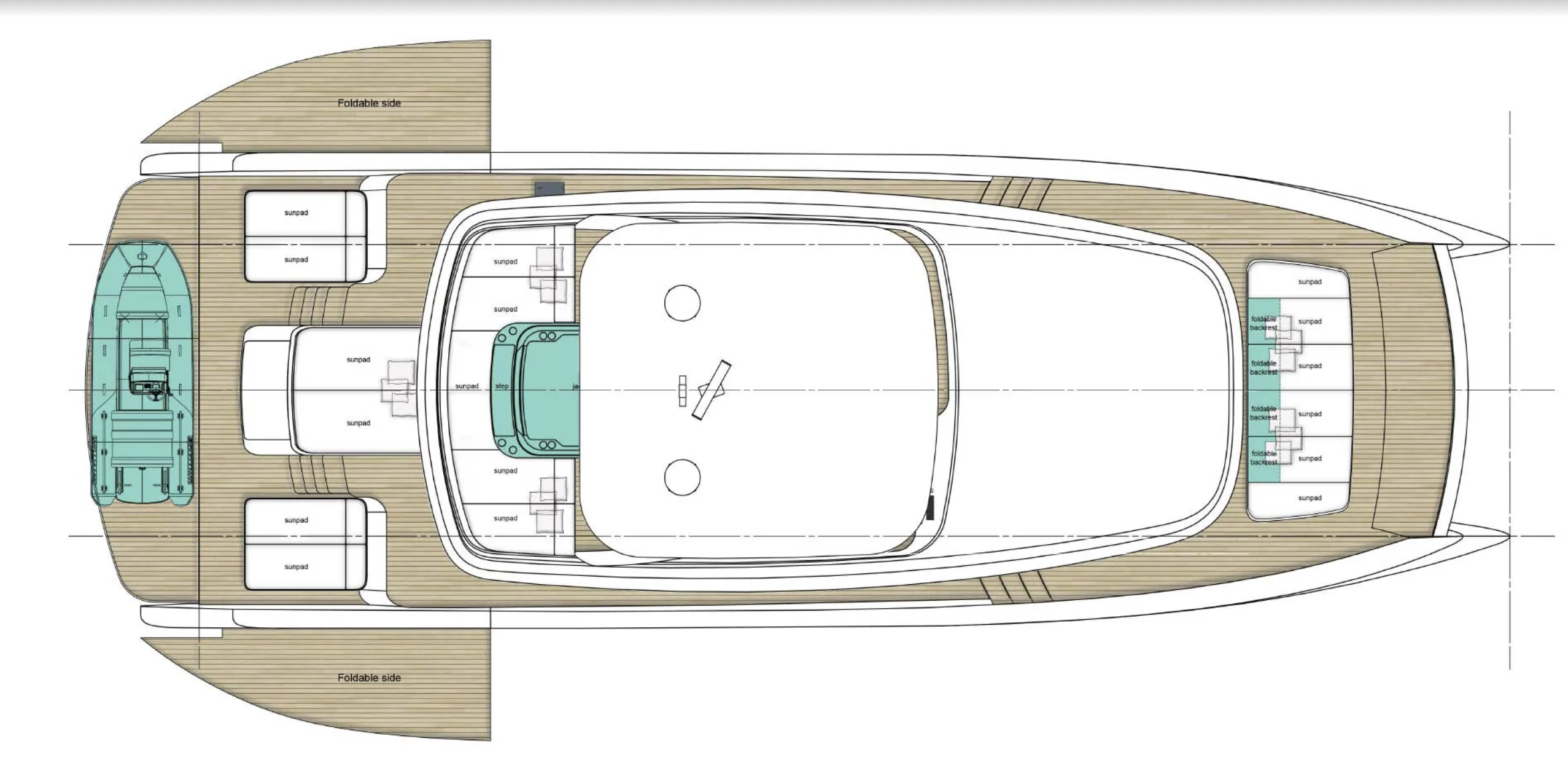 Layout Sunreef 88 Ultima top view – Ita Yachts Canada