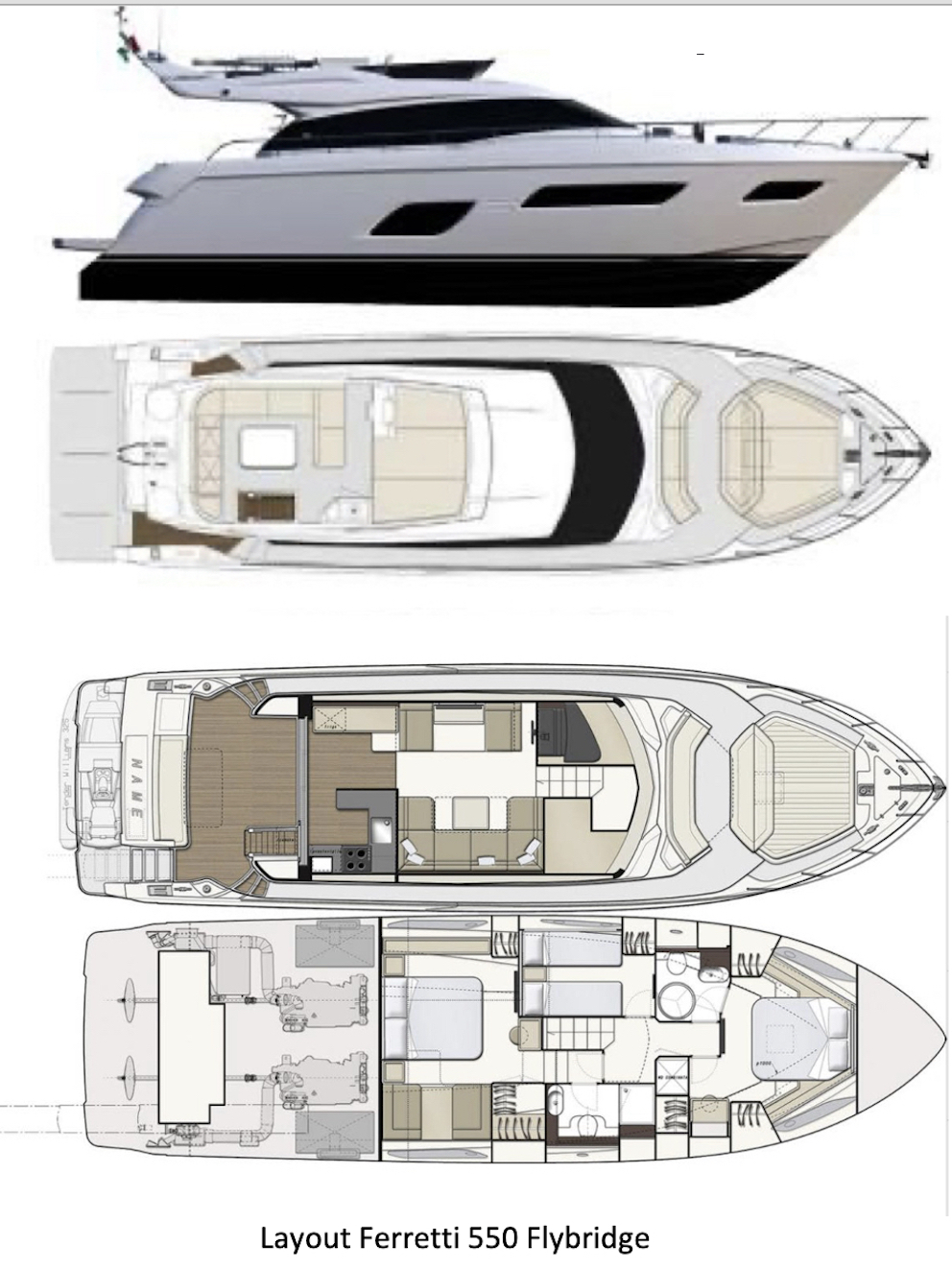 Layout Ferretti 500 Flybridge – Ita Yachts Canada