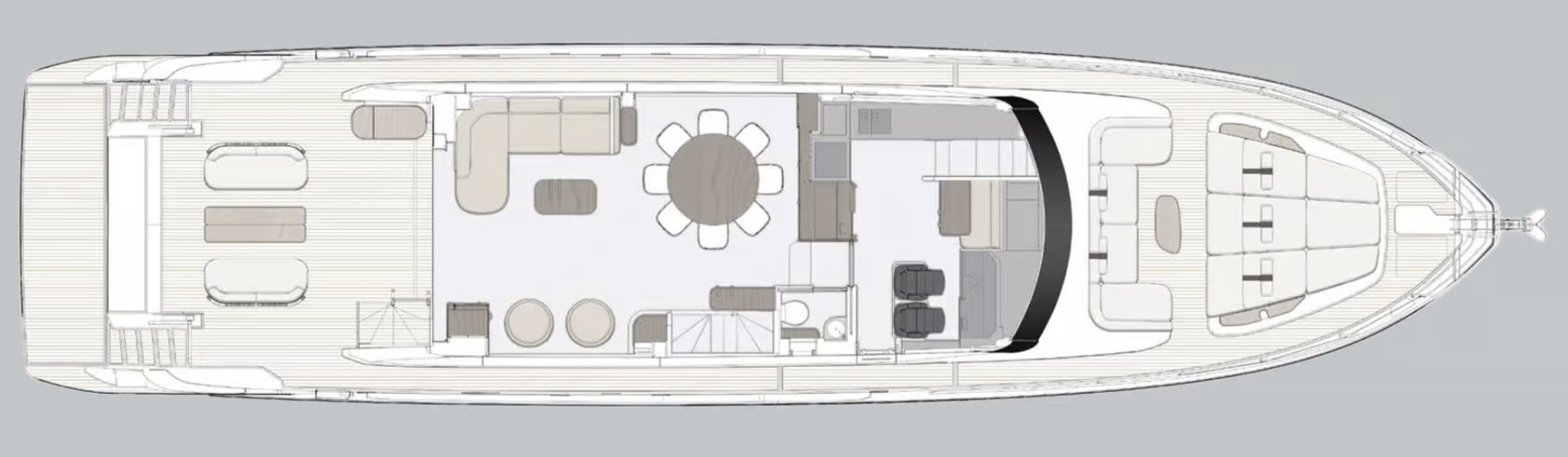 Layout Azimut 82 main deck A – Ita Yachts Canada
